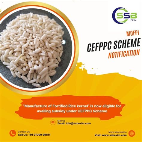 The Proposal For Manufacturing Fortified Rice Kernel Is Allowed Ssb
