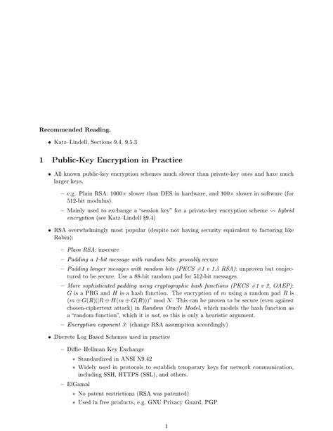 Public Key Encryption In Practice Introduction To Cryptography