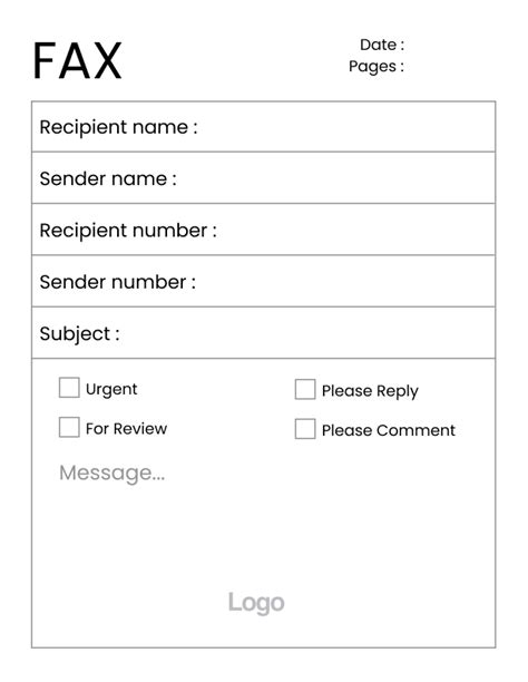 Fax Log Sheet