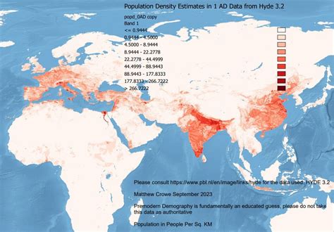 Global Population Density In 1 Ad Maps On The Web