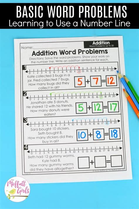 Addition Word Problems Using A Number Line Solve The Word Problem And