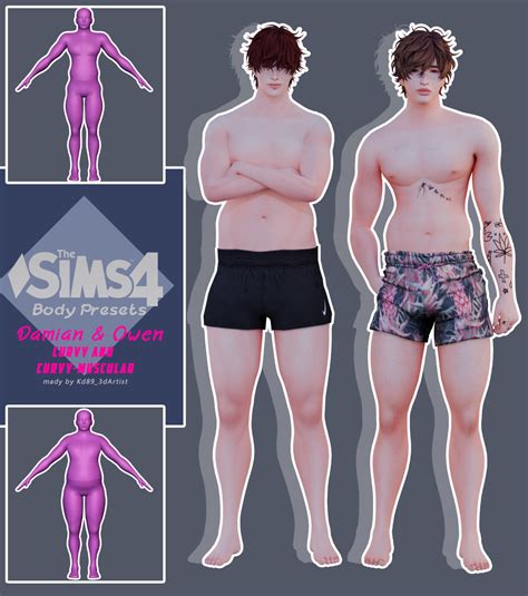 2 New Male Body Presets For Sims 4 — 3dartist