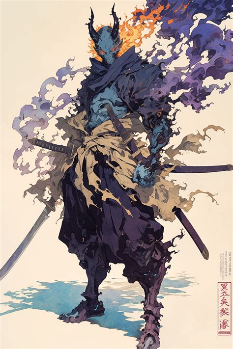 Oni Samurai Samurai Art Oni Samurai Samurai Artwork