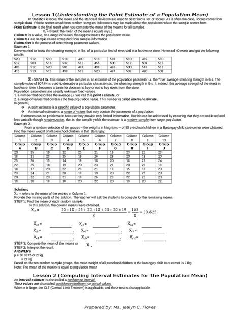 Statistics For Beginners Pdf Confidence Interval Sample Size Determination