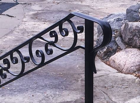 Wrought Iron Handrail At Pool Great Lakes Metal Fabrication