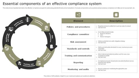 Essential Components Of An Effective Compliance System Pictures Pdf