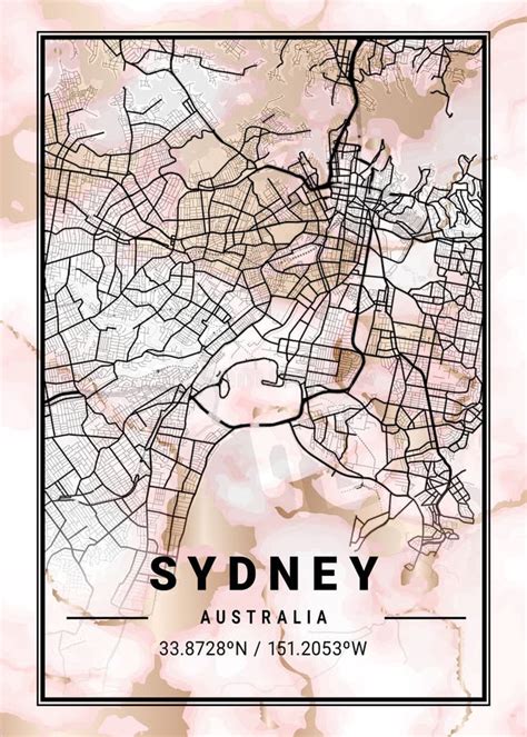 Sydney Australia Daphne Marble Map Stock Illustration Illustration Of Sydney District