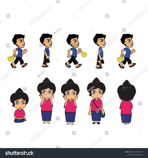 Man Walk Animation Girl Animation Stock Vector Royalty Free 2216423377 Shutterstock