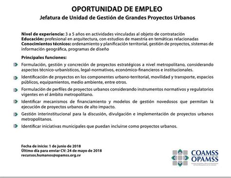 Esta Es Tu Oportunidad Aplica A La Siguiente Plaza Coamss Opamss Amss