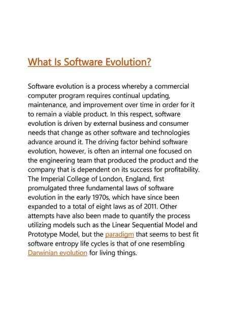 software evolution pdf