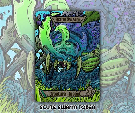 Scute Swarm Copy Custom Token For Magic The Gathering Zendikar Etsy