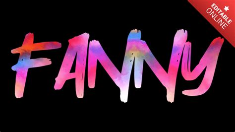 Fanny Editable Watercolor Font Text Effect Generator