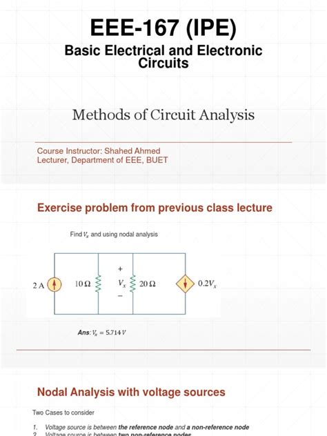 mesh analysis pdf electrical network electronic circuits