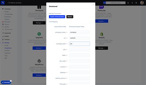 How To Map Convertflow Fields To Omnisend Custom Fields Convertflow Knowledge Base