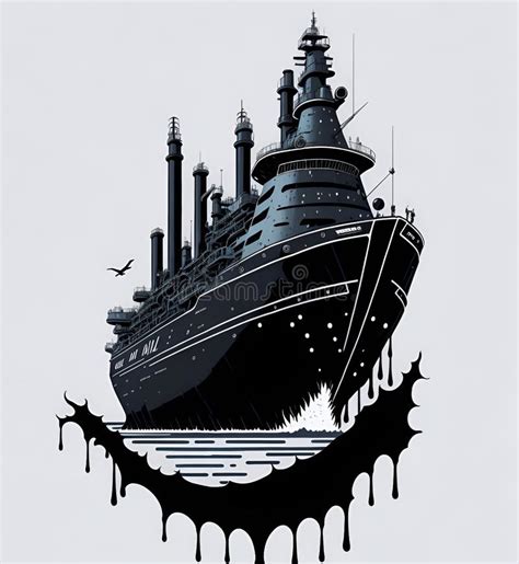 Boat Sailor Sailboat Ships Monochrome Tattoo Design 1 Stock Illustration Illustration Of