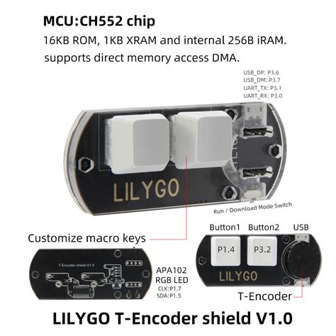 lilygo t encoder shield v1 0 ch552 from takeit on tindie