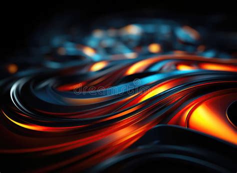 Dynamic Abstract Art Fluid Motion In Modern 3d Background For Innovative Designs Stock