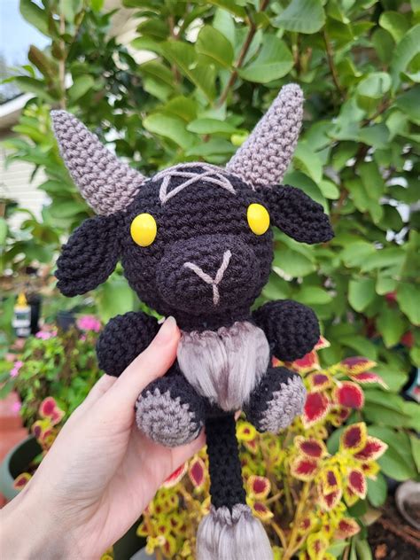 Black Baphomet Plush Baphomet Amigurumi Etsy