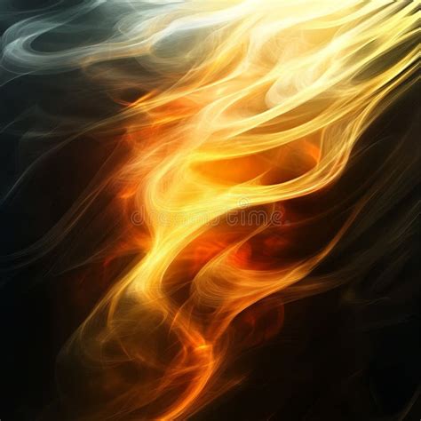 Abstract Fiery Glow With Swirling Patterns And Dynamic Movement Stock