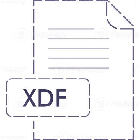 Modern Xdf File Format Icon Rounded Dashed Outline 57326554 Png