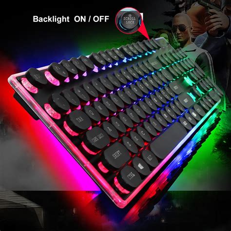 Gaming Backlit Keyboard Round Keys USAMERICA SHOP