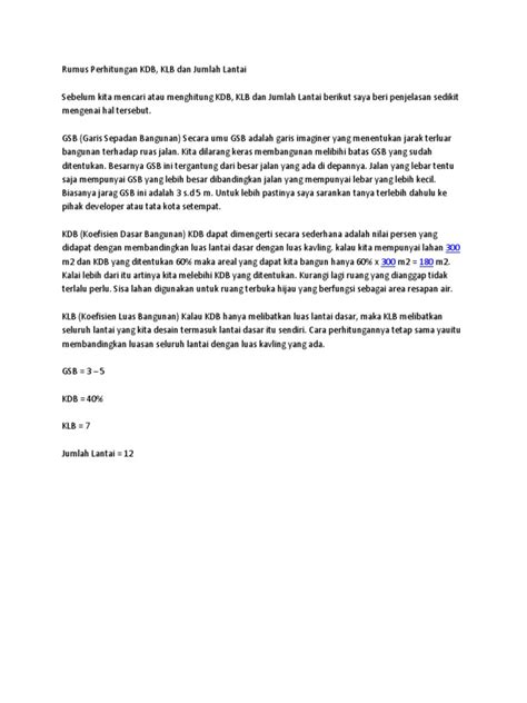 Contoh Kdb Dan Klb Pdf
