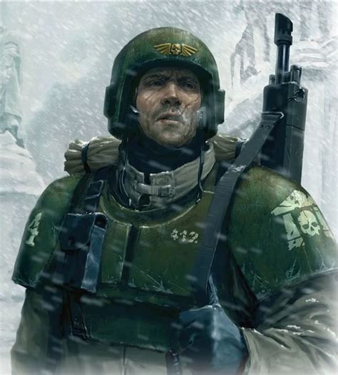 Imperial Guard Flak Armor Воин Боевой молот Империя