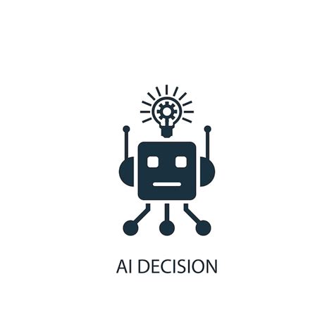 Premium Vector Ai Decision Icon Simple Element Illustration Ai