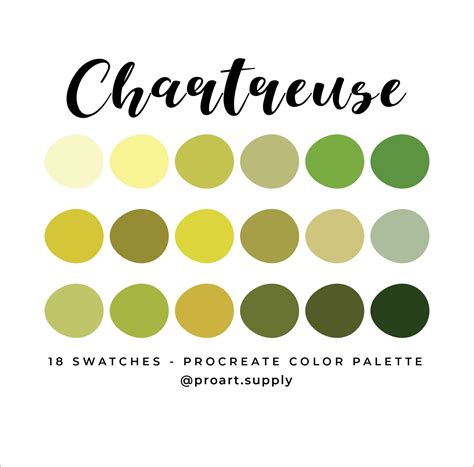 Chartreuse Color Chart