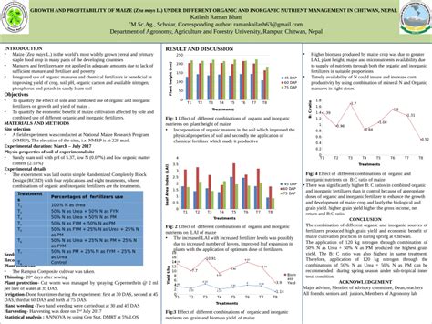 Pdf Growth And Profitability Of Maize Zea Mays Lunder Different