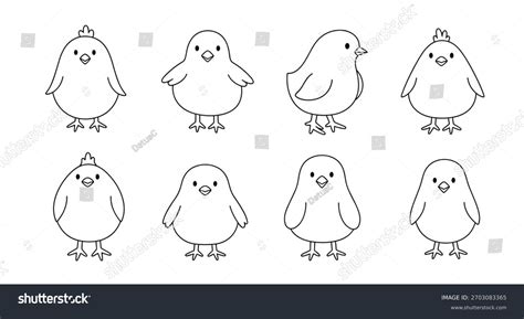 17 287 Outlined Chick Stock Vectors And Vector Art Shutterstock