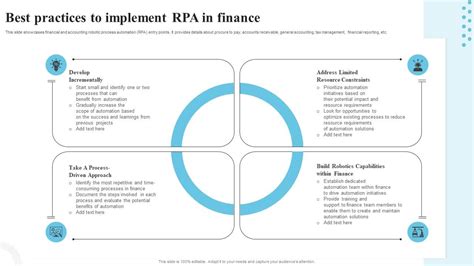 Best Practices To Implement Rpa In Finance Strategic Financial Planning Strategy Ss V Ppt Sample