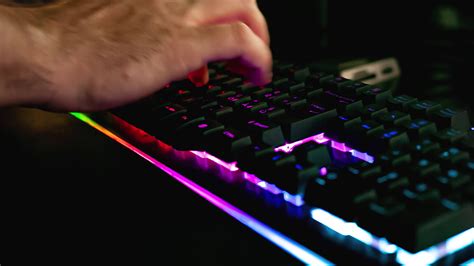 Hands Typing On A Backlit Keyboard In The Dark 2 41472903 Stock Video At Vecteezy