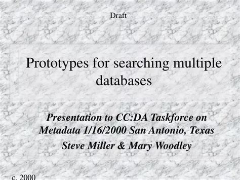Ppt Prototypes For Searching Multiple Databases Powerpoint