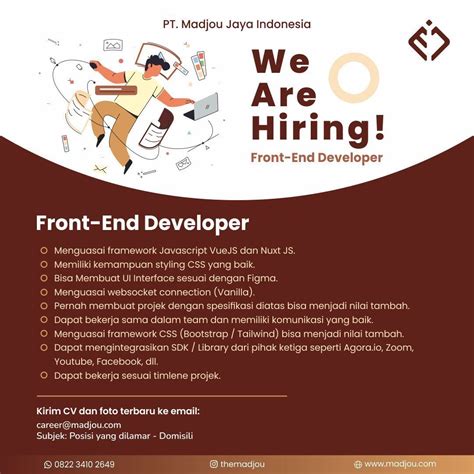 Madjou On Linkedin We Are Hiring Front End Developer Bergabunglah