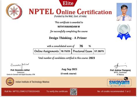 Designthinking Innovation Nptel Skilldevelopment Nithyanandam M