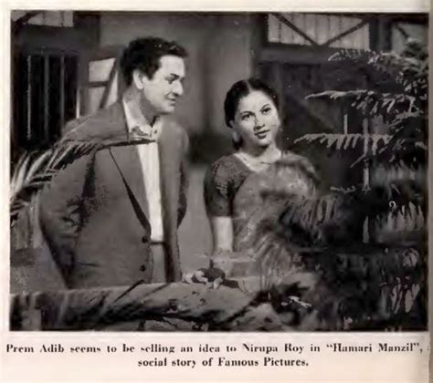 Hindi Movies Films Songs Books Musing 2322 Prem Adib Nirupa Roy