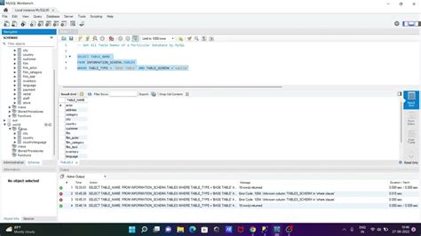 list all tables in mysql db table