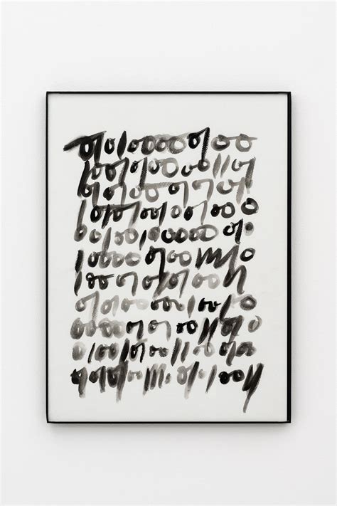 Cursive Binary Poema Pictura Silens Ink Study Artwork GalleriesNow