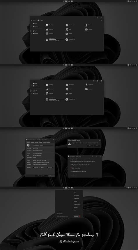 Full Dark Clasic Theme For Windows 11 By Cleodesktop On Deviantart