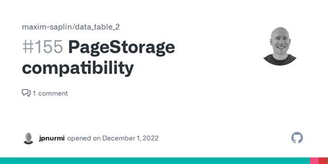 PageStorage Compatibility Issue 155 Maxim Saplin Data Table 2 GitHub