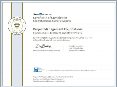 Kumar Devanshu On Linkedin Completed Project Management Foundation Course