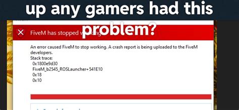 Fivem Has Stopped Working Error Cpsupport Gamers Help Gtarp Rcyberpowerpc