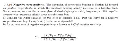 3 7 10 Negative Cooperativity The Discussion Of