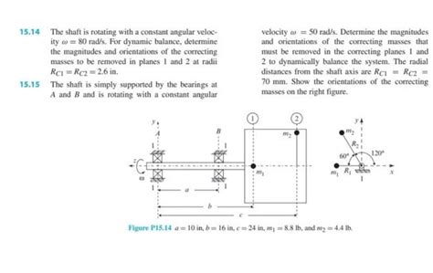 1514 The Shaft Is Rotating With A Constant Angular Velocity 80 Rad S For Dynamic Balance
