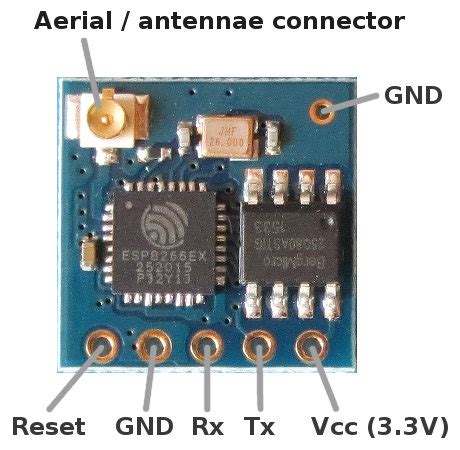 ESP8266 Esp 05 Pinout 5 Pin WiFi Module