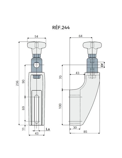 Guide Rail Bracket With Knob Conveyor Components D O M D O M
