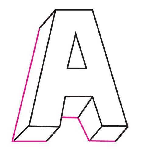 How To Draw 3d Block Letters Step By Step