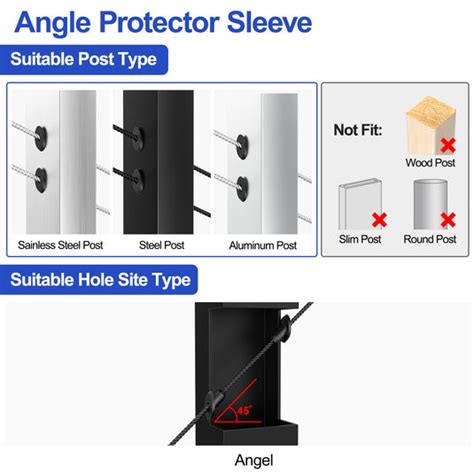 Metal Cable Railing System Tagged Rubber Angle Protective Grommets Cke
