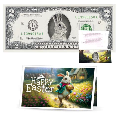 The Official Easter Bunny Dollar Bill Real 20 Usd Each Bill Comes W Holiday Dollars